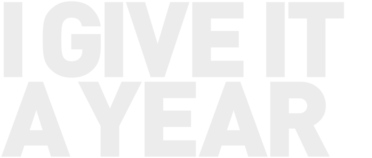 I Give It A Year